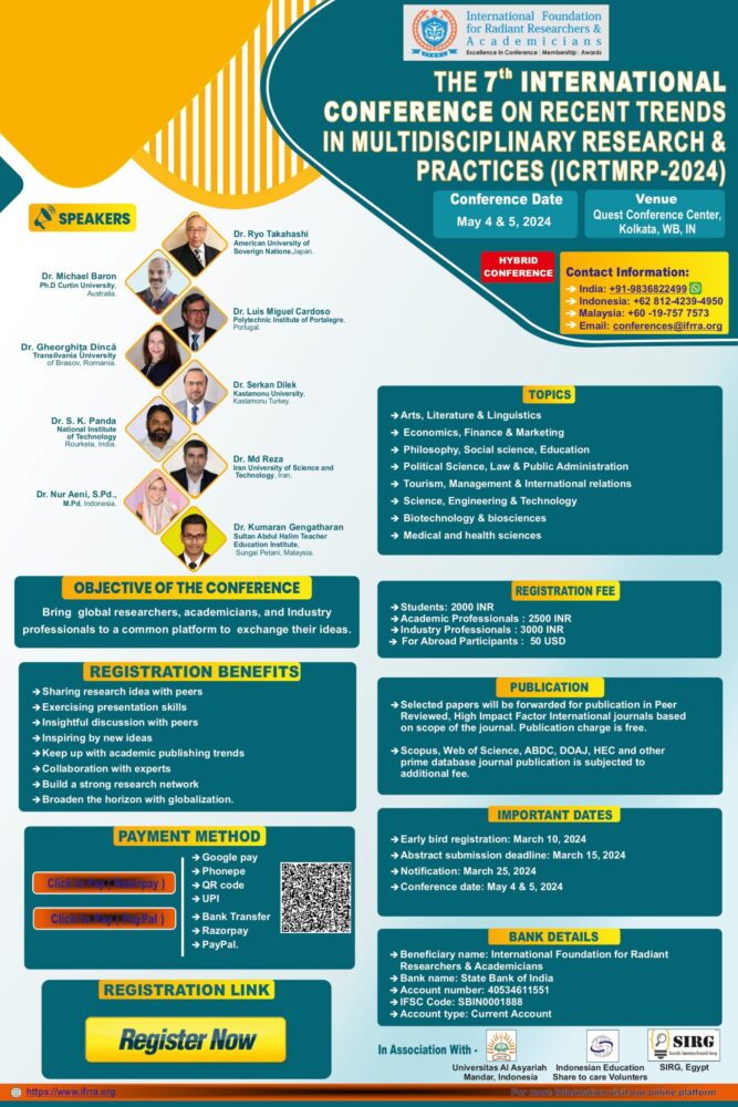 THE 7th INTERNATIONAL CONFERENCE ON RECENT TRENDS IN MULTIDISCIPLINARY ...